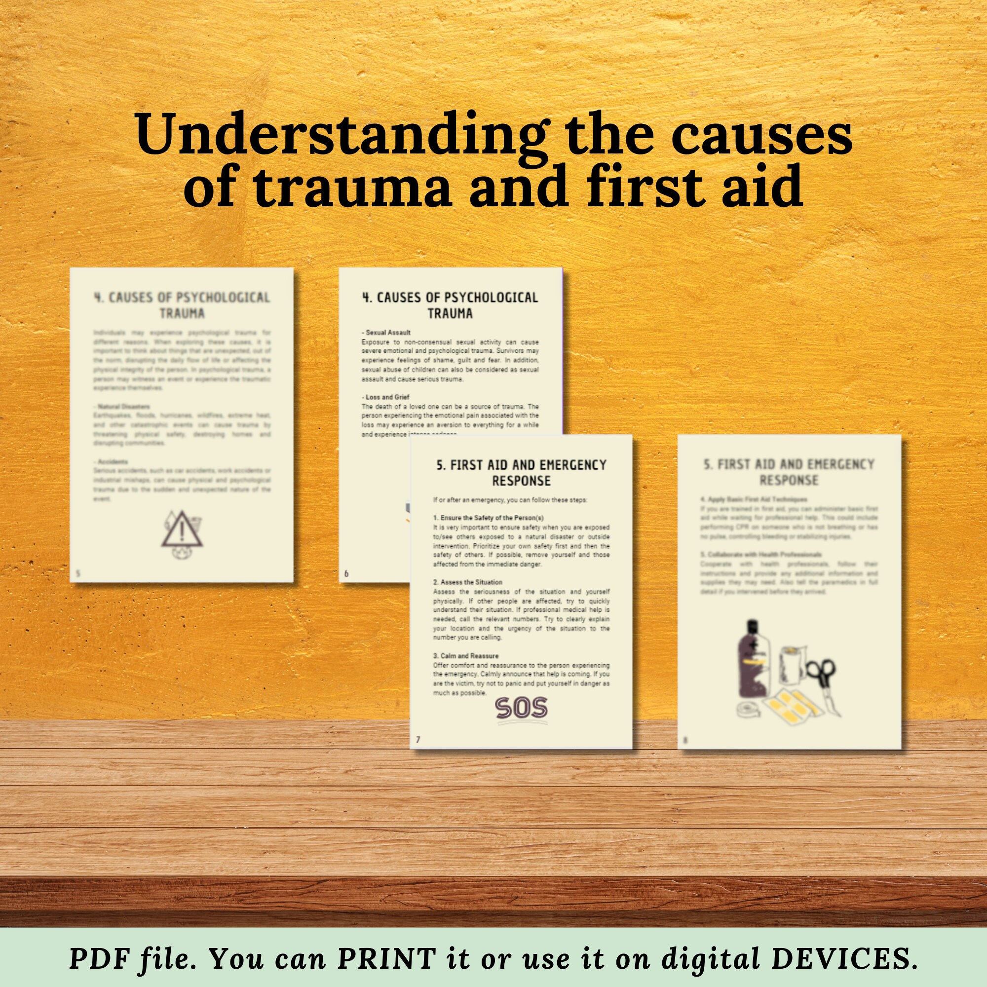 Trauma Worksheet Bundle: PTSD Coping Skills & Healing Journal Editable ...