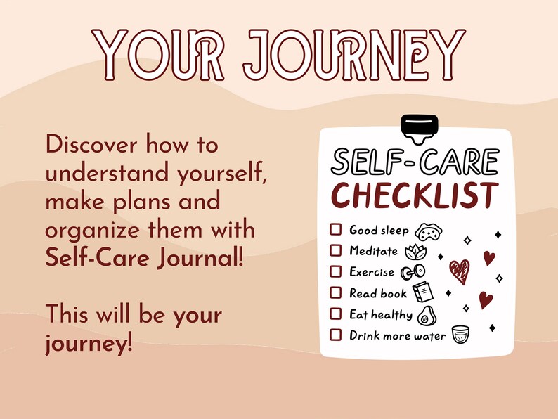 Self Care Journal Printable Self Care Planner Self Love Template Self ...