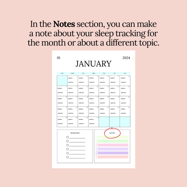 2024 Sleep Tracker: Printable Sleep Diary Template (PDF) - Etsy