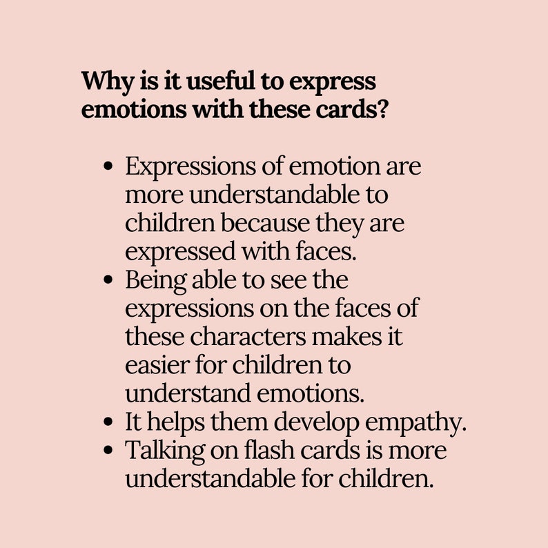 Printable Emotions Cards - Kids Emotions - Flashcards - Playing Cards ...