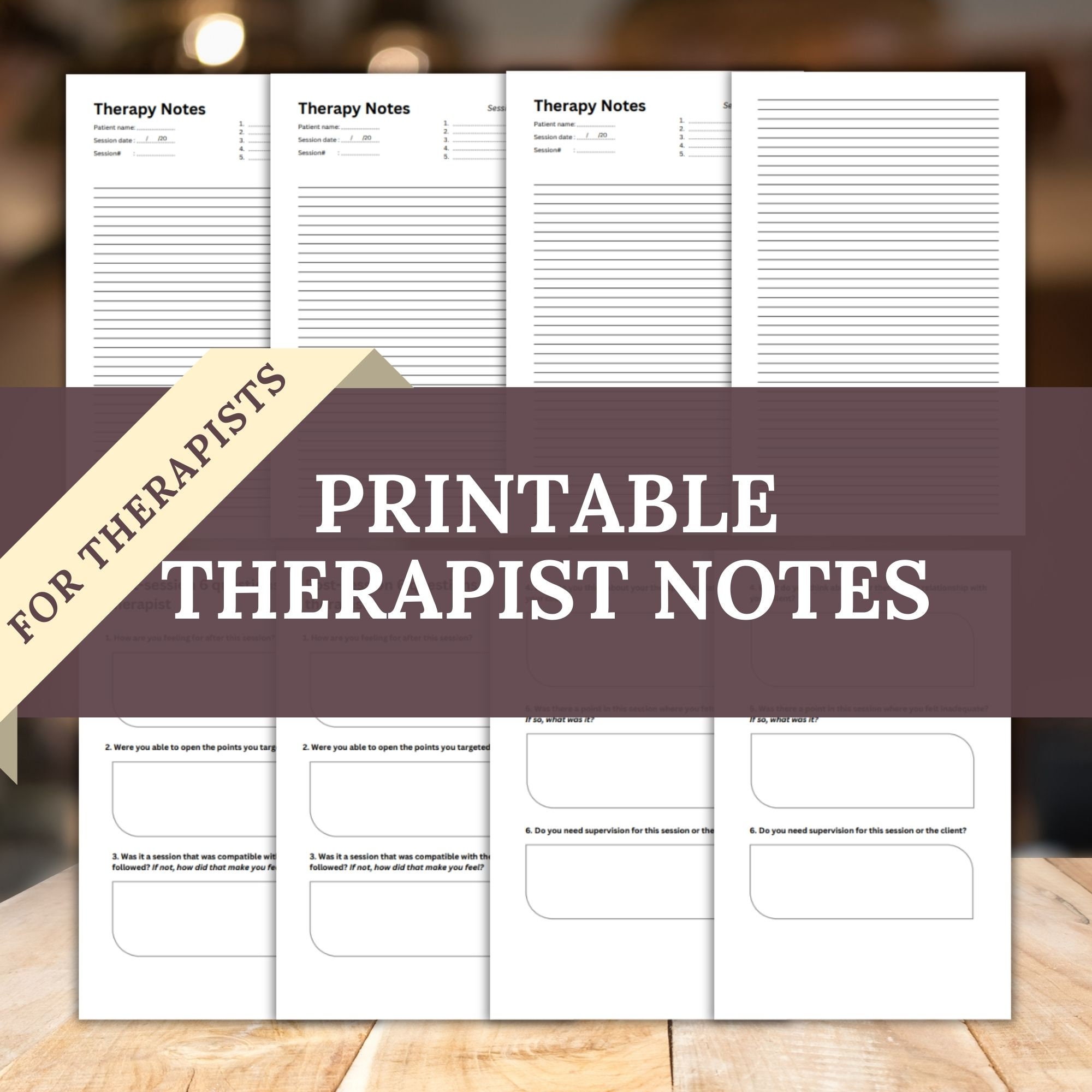 Printable Therapy Notes - A Tool for Therapists - Practical Therapist ...