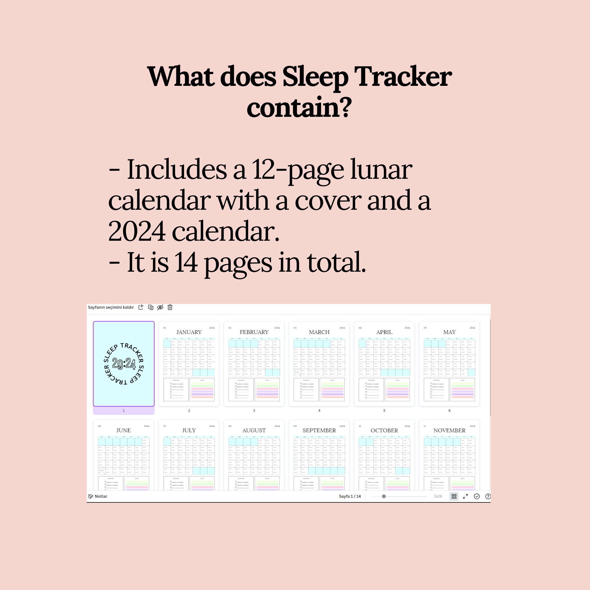 Canva Sleep Tracker Sleep Log 2024 Sleep Diary Sleep Self Help Sleep ...