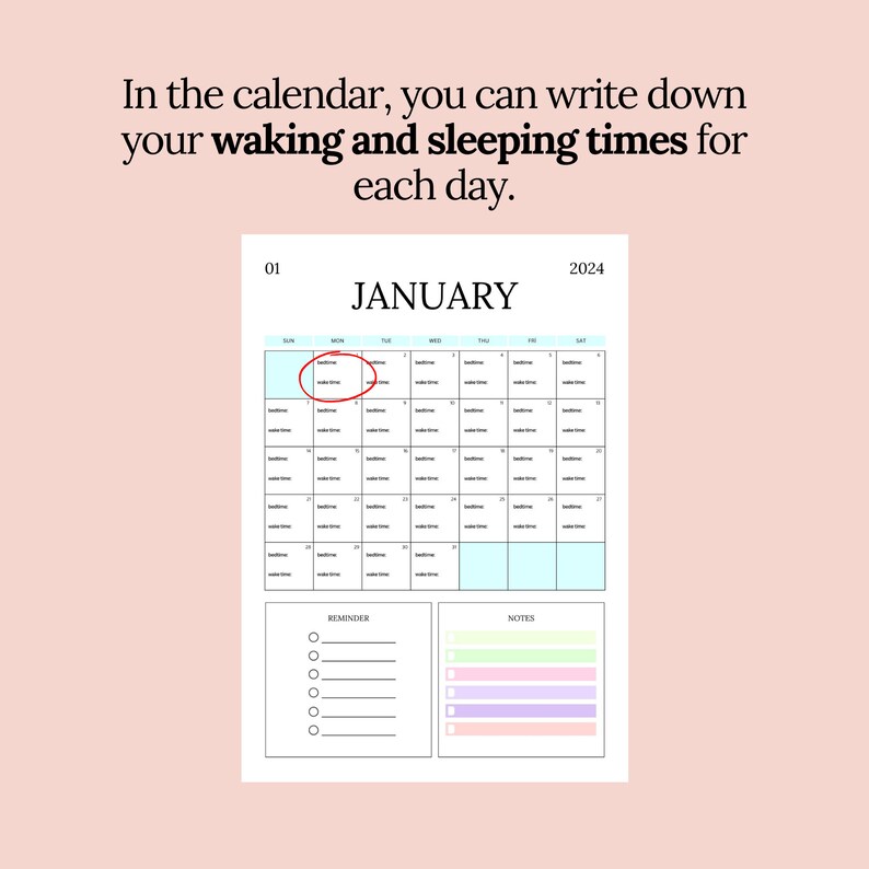 2024 Sleep Tracker: Printable Sleep Diary Template (PDF) - Etsy
