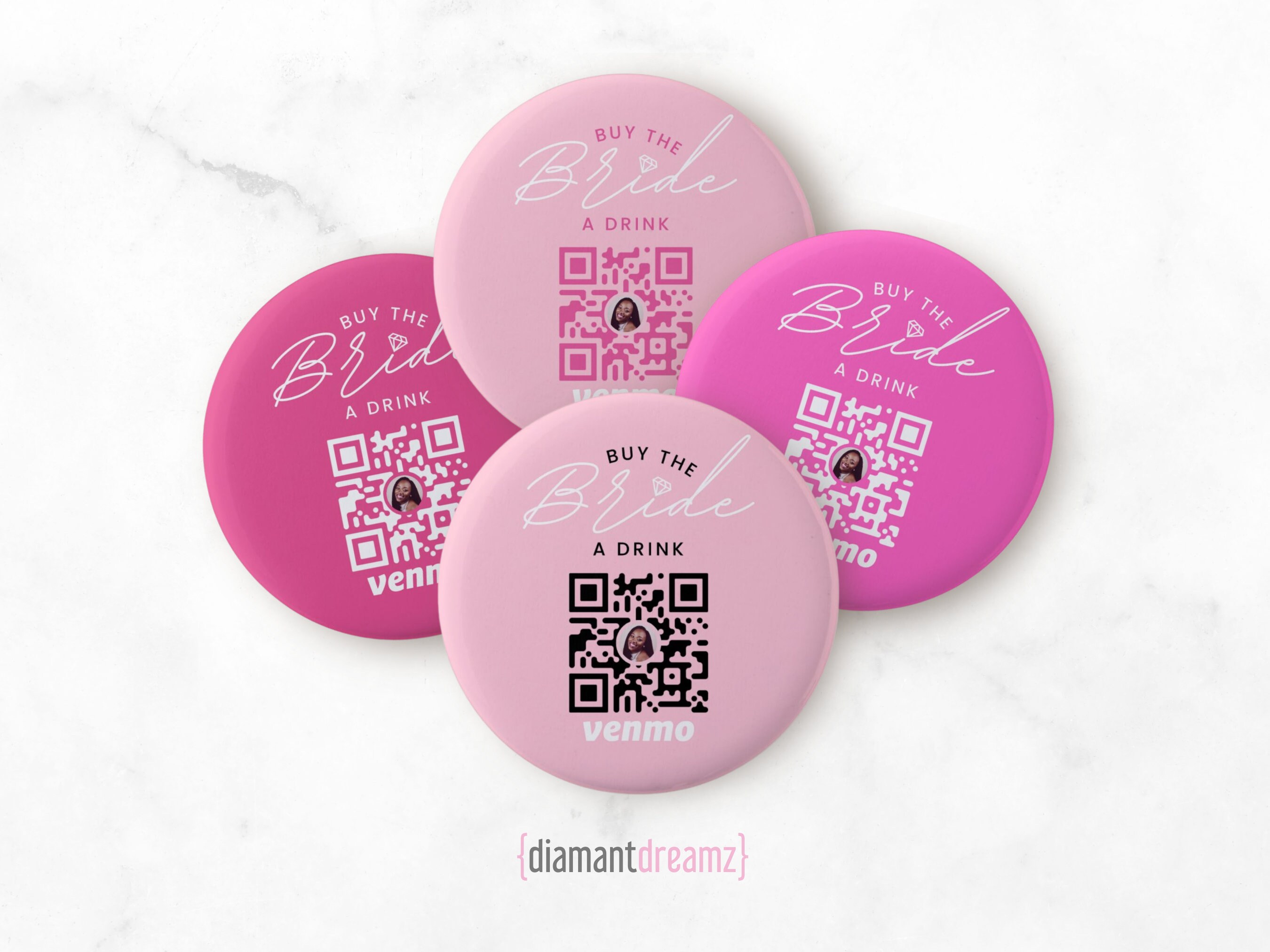 BASICS | Venmo, Cashapp, Zelle QR Code, Buy the Bride a Drink Buttons ...