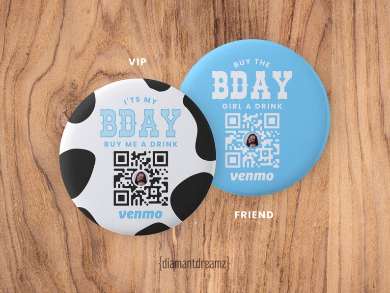 COWGIRL Venmo Cashapp Zelle QR Code Buy the Birthday a - Etsy