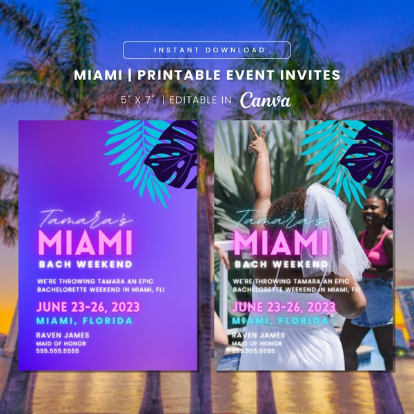 Miami Vice Invitations - Etsy