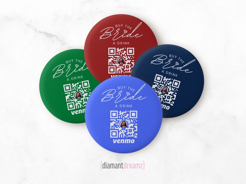 Buy the Bride a Drink Venmo QR Code Cashapp QR Code Zelle QR Code ...
