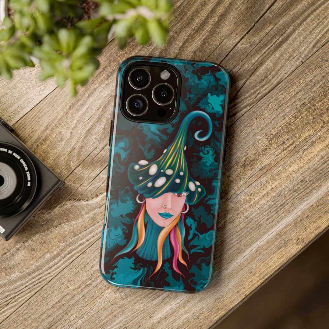 Mushroom Woman Phone Case: Hand Drawn Fantasy Art – Tough Case for ...