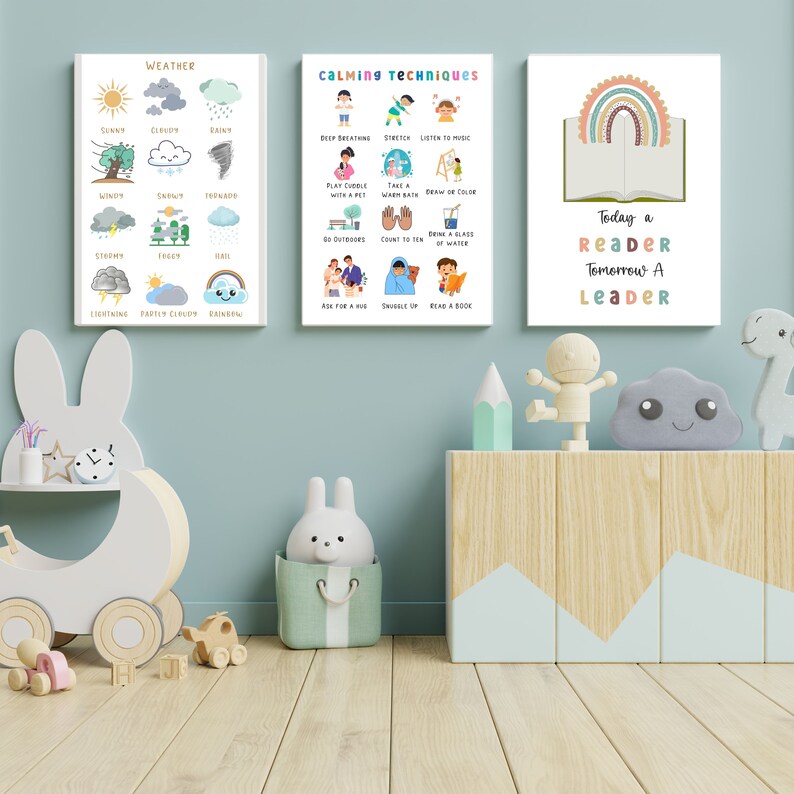 Printable Calming Techniques for Kids Poster, Feelings Emotions Control ...