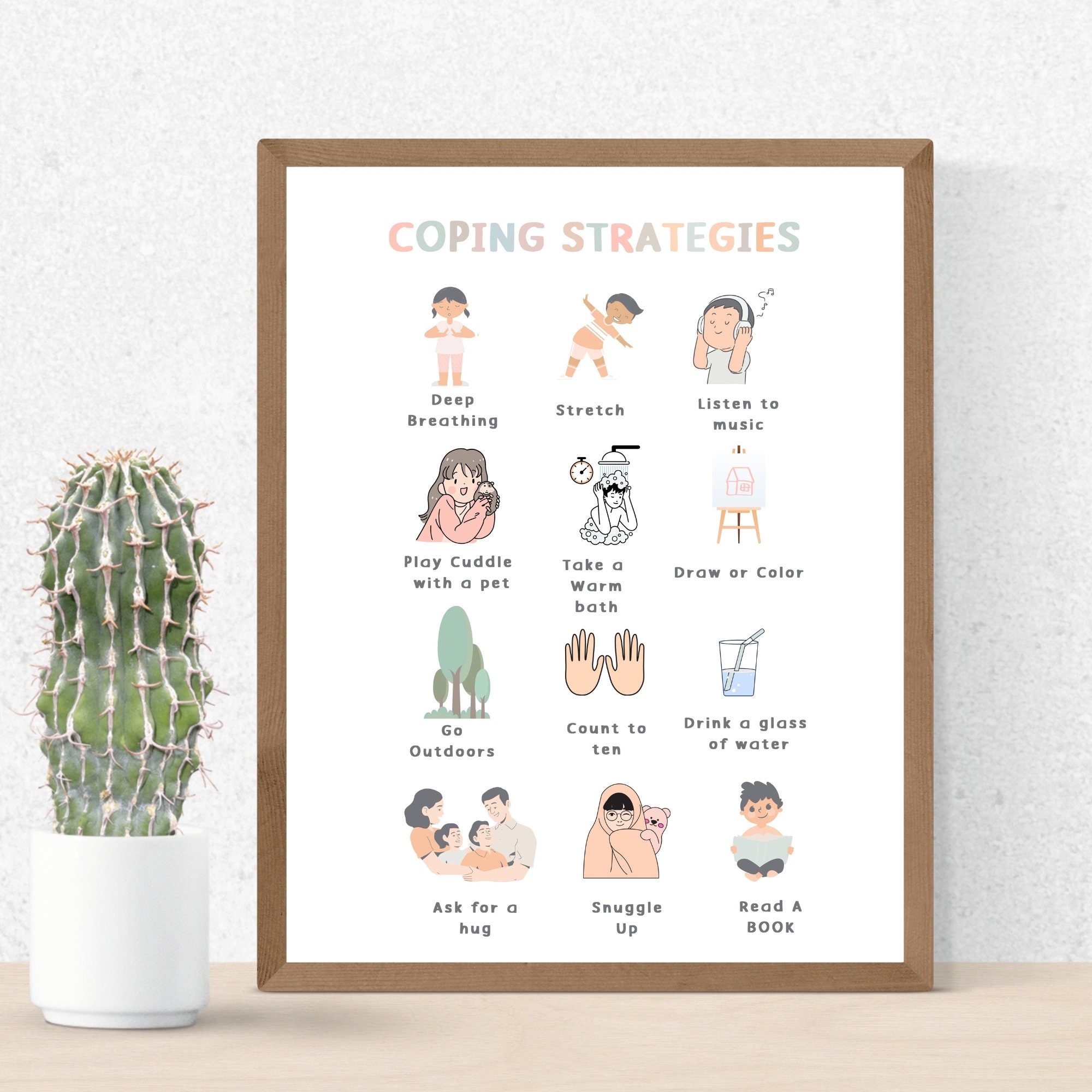 Printable Calming Corner Posters, Affirmations Feelings Emotions Chart ...