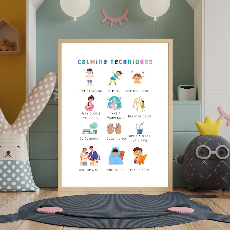 Calming Techniques Emotions Poster Feelings Print Calming - Etsy