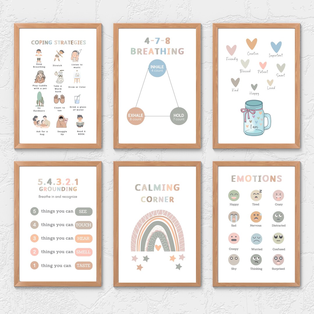 Printable Calming Corner Posters, Educational Posters,emotions Chart ...