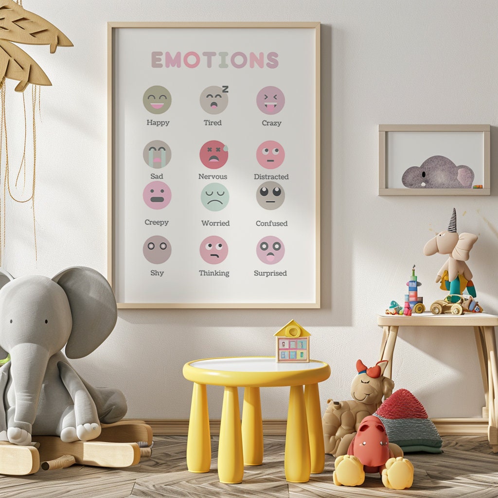 Printable Calming Corner Posters, Affirmations Feelings Emotions Chart ...