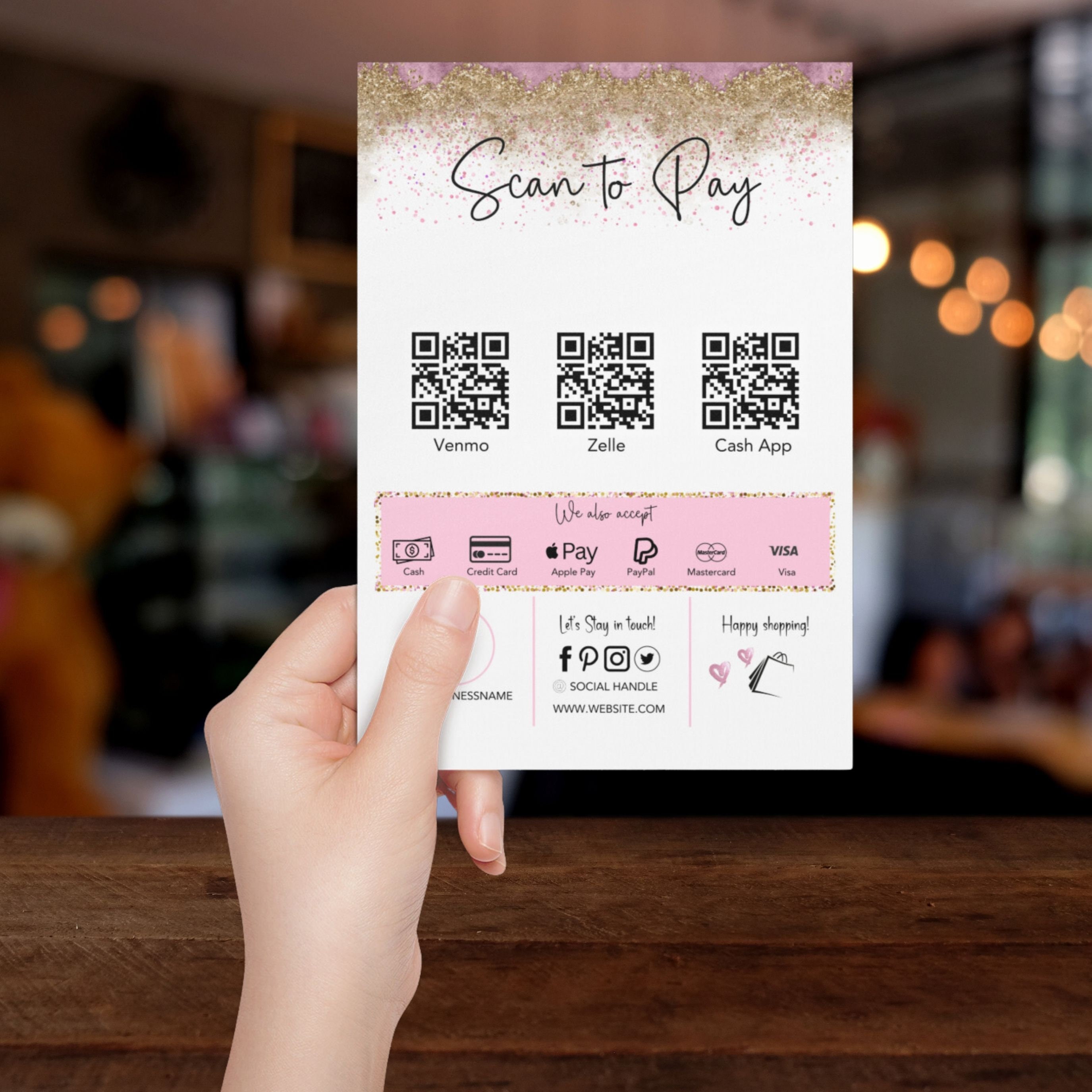 Scan to Pay Template, QR Code Pay Sign, Scan to Pay Sign, QR Code ...