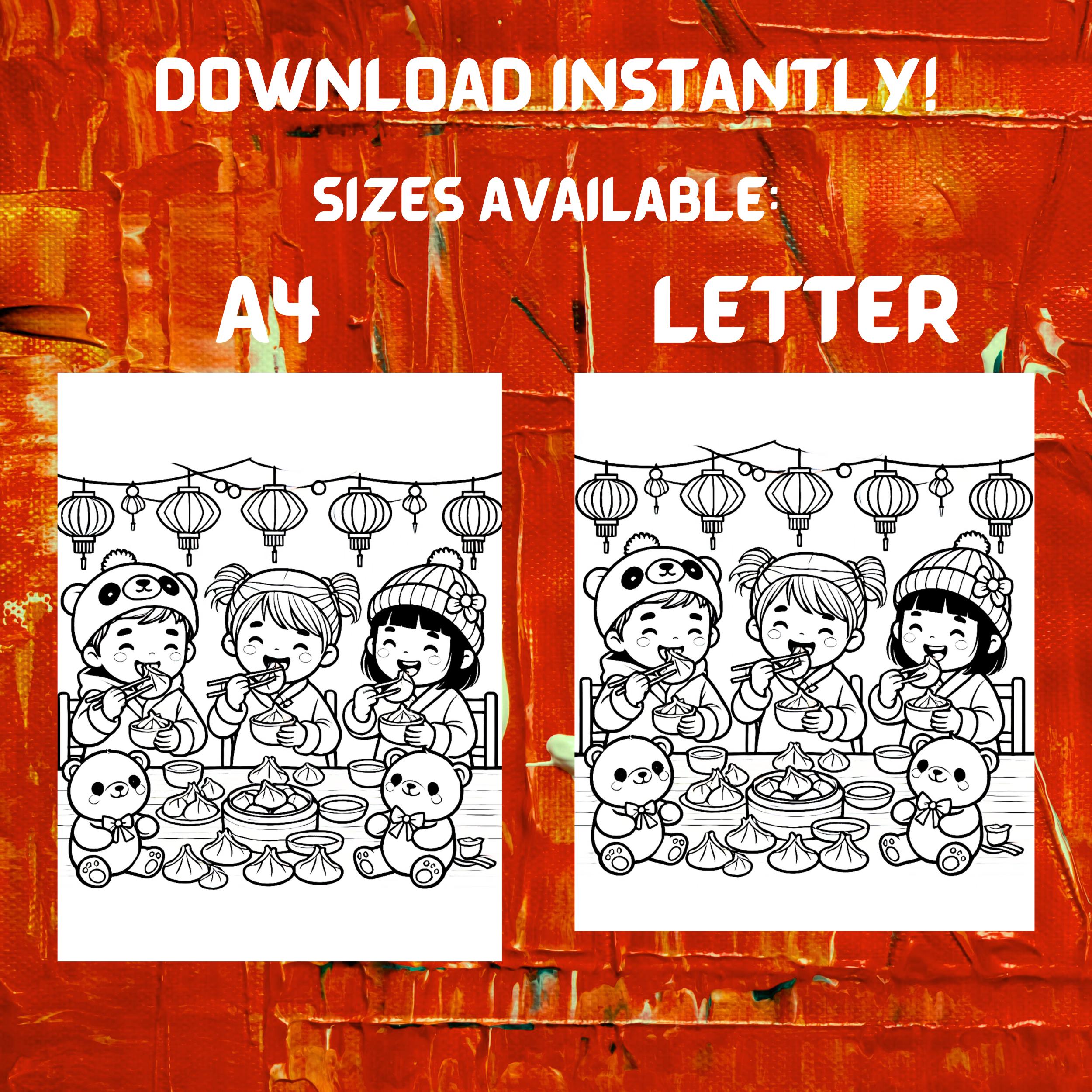 Lunar New Year Digital Coloring Pages - 16 Printable Sheets | Chinese ...