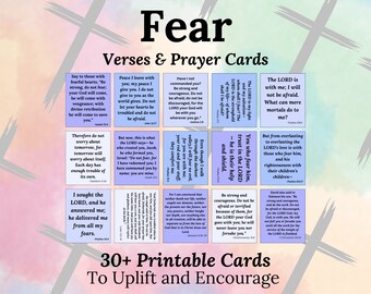 30 Strength Themed Bible Verses With 6 Prayer Cards Included - Etsy