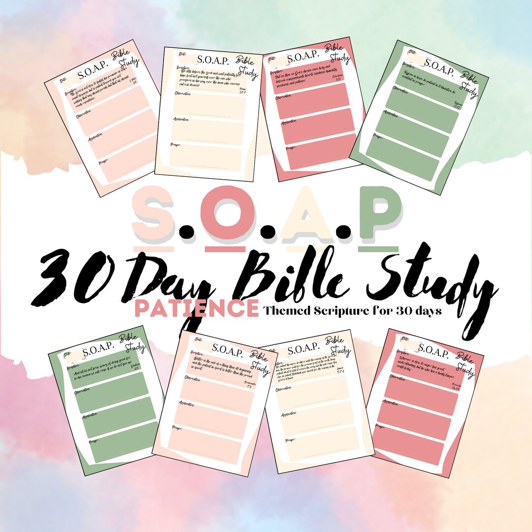 S.O.A.P. Patience Journey: 30 Day Bible Verses Study Guide Daily ...