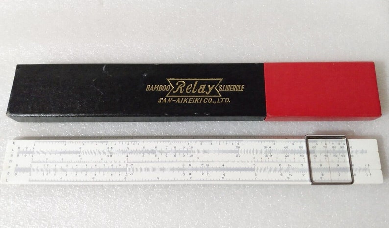 San Aikeiki Relay No. 105 Bamboo Slide Rule Made in Japan for Edmund ...