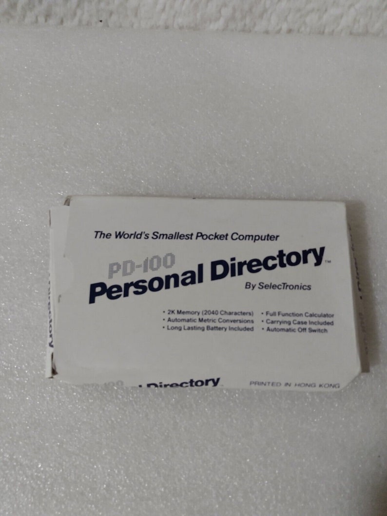 The Worlds Smallest Pocket Computer PD-100 Personal Directory by ...