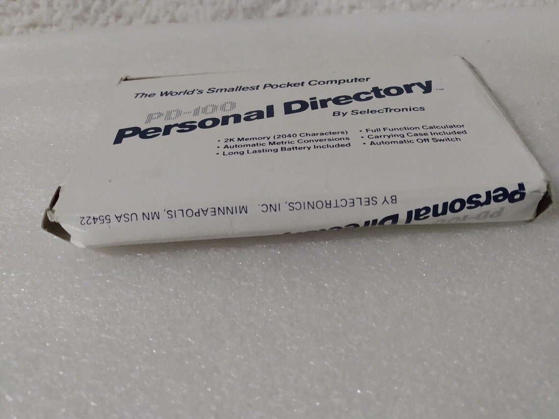 The Worlds Smallest Pocket Computer PD-100 Personal Directory by ...