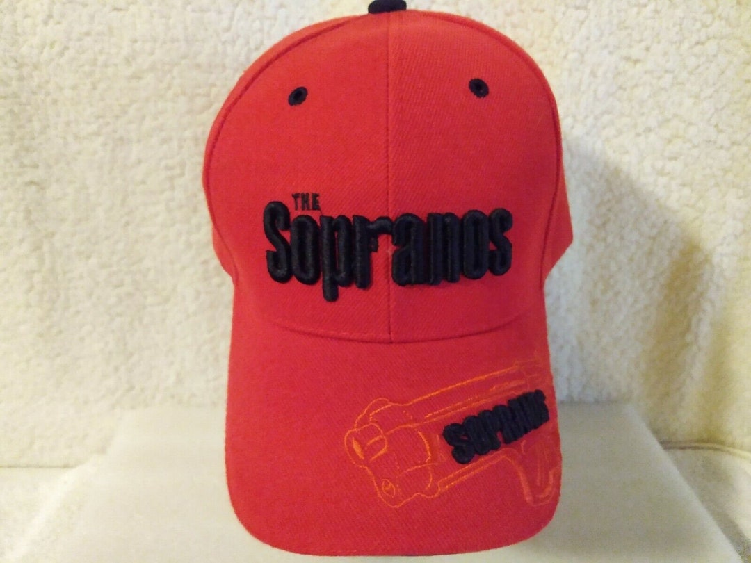Vintage Sopranos Logo Promo Baseball Cap Hat Red Adjustable Strapback ...