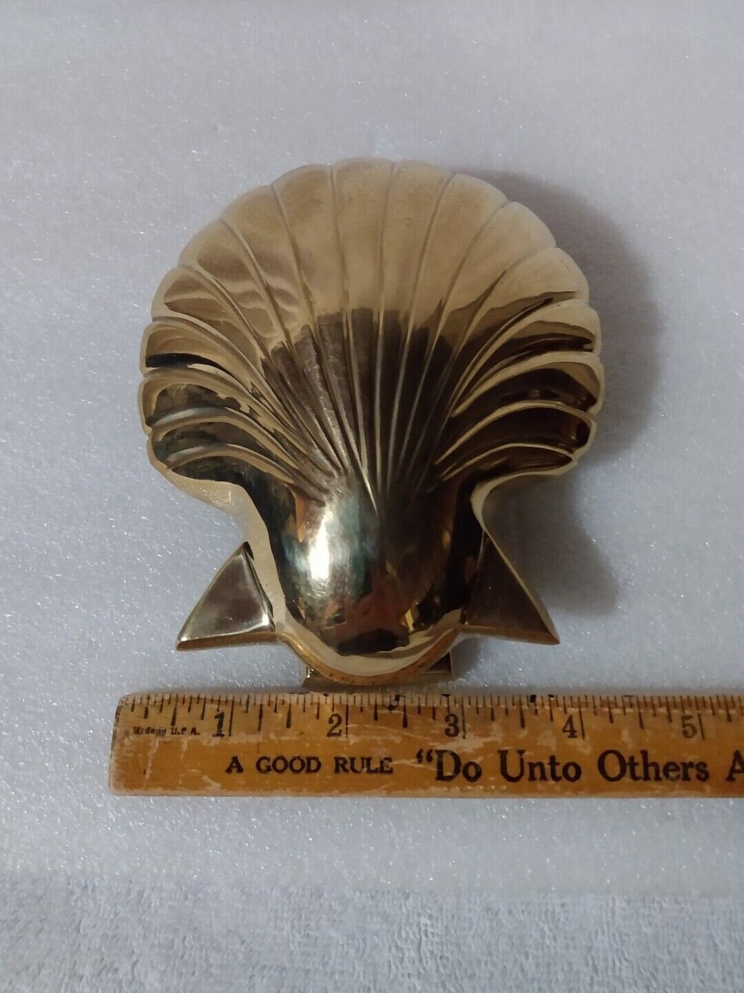 Vintage Brass Clamshell Scallop Door Knocker - Etsy