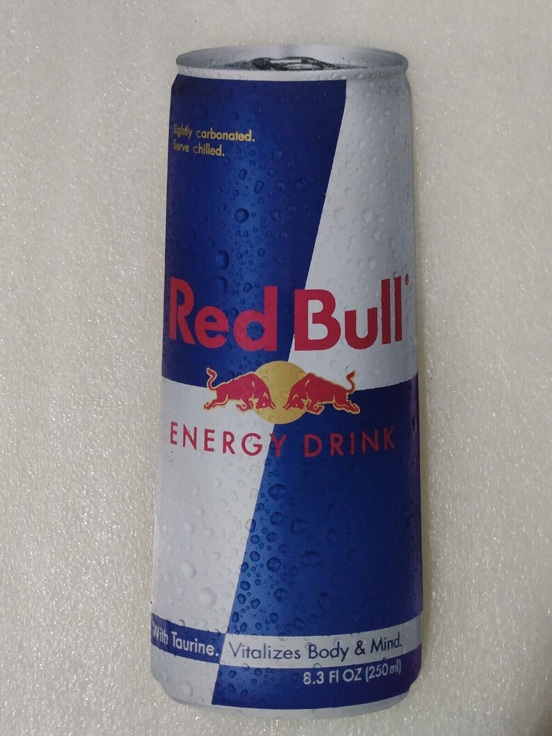 Red Bull Energy Drink Original Can Sticker Catalina Advertising Promo 8 ...