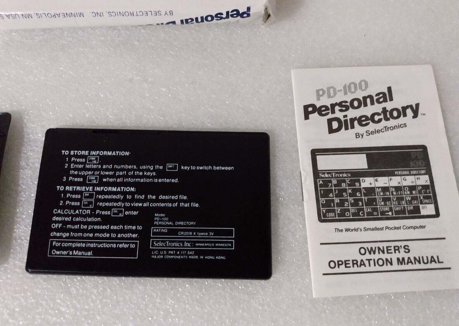 The Worlds Smallest Pocket Computer PD-100 Personal Directory by ...