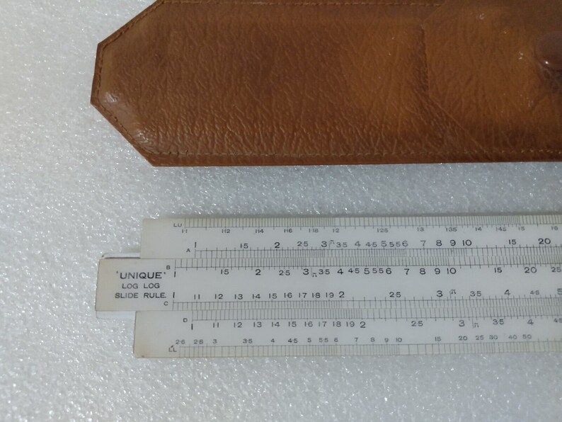 Vintage UNIQUE LOG LOG Pocket Slide Rule Made in England Rare Size 6in ...