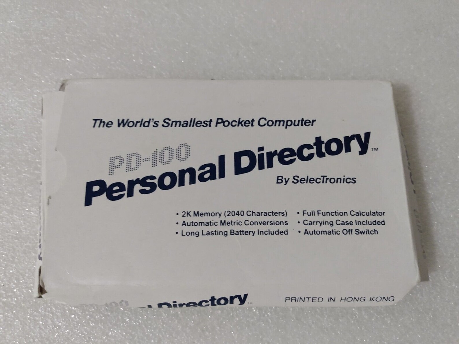 The Worlds Smallest Pocket Computer PD-100 Personal Directory by ...