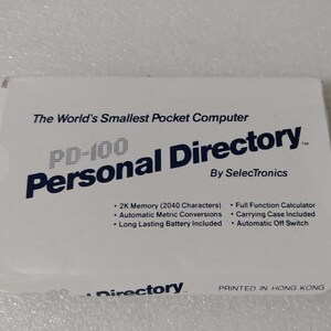 The Worlds Smallest Pocket Computer PD-100 Personal Directory by ...