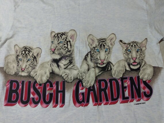 Busch Gardens White Tiger Cubs Jungle Single Stitch M… - Gem