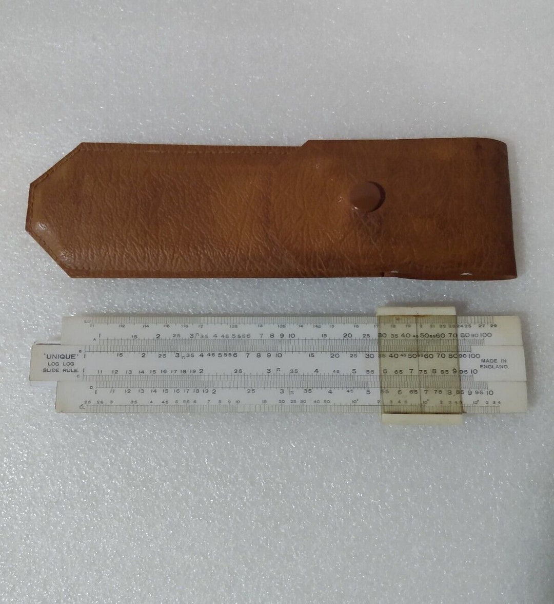 Vintage UNIQUE LOG LOG Pocket Slide Rule Made in England Rare Size 6in ...