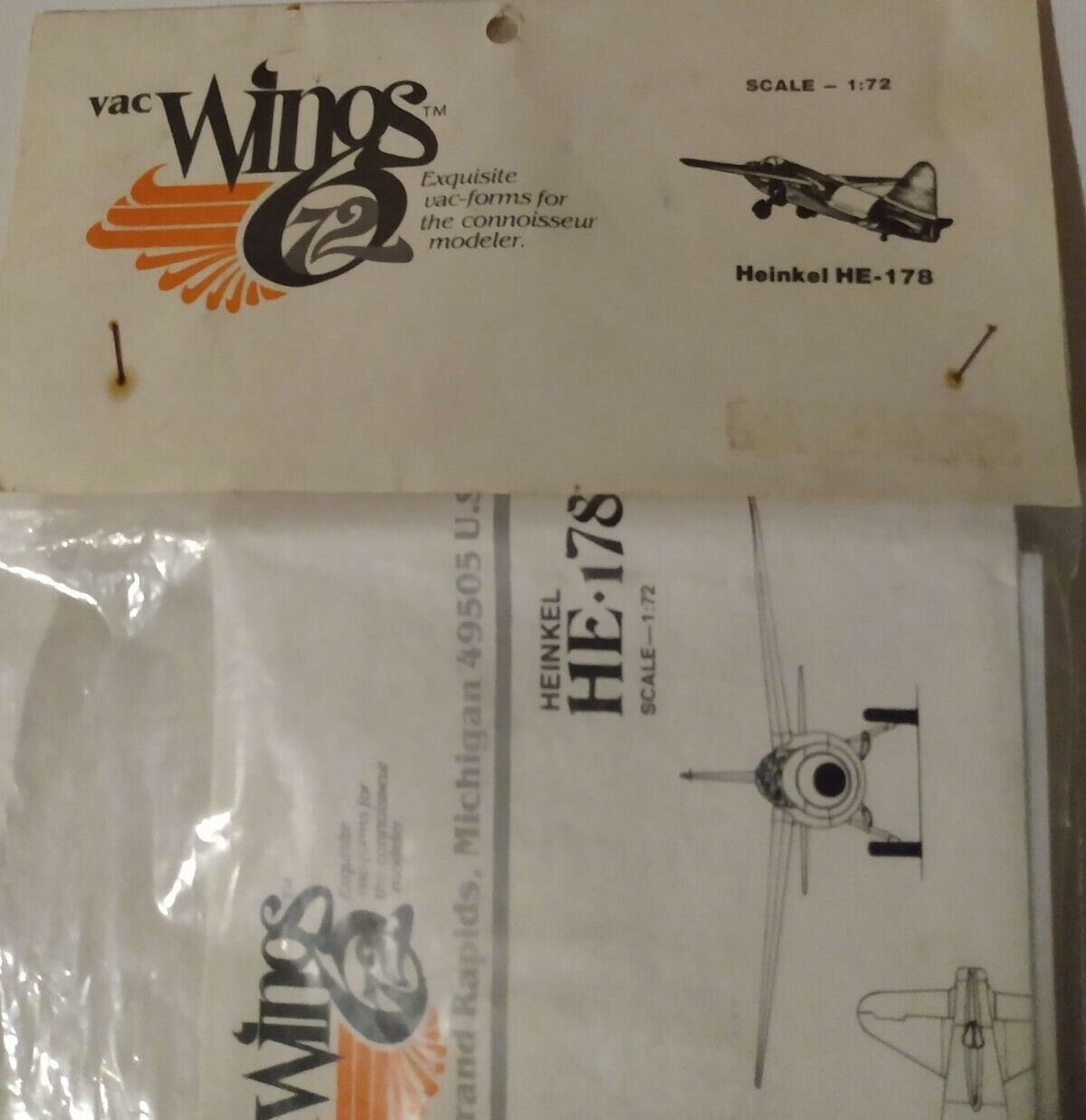 Vac Wings 72 Heinkel HE-178 Scale 1:72 Vac-form Model Kit - Etsy