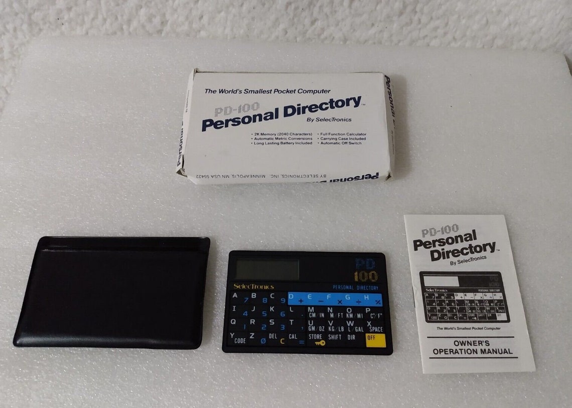 The Worlds Smallest Pocket Computer PD-100 Personal Directory by ...