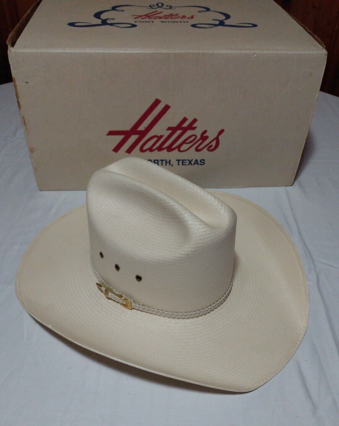Hatters Custom Hats Forth Worth Texas Cowboy Hat Size 7 USA W/ Original ...