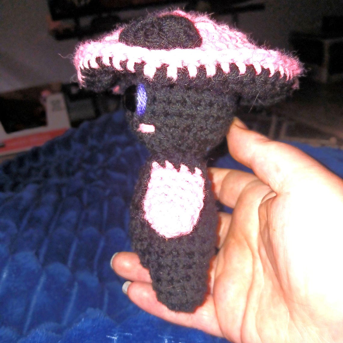 Pink/black Mushroom Sprite Doll - Etsy