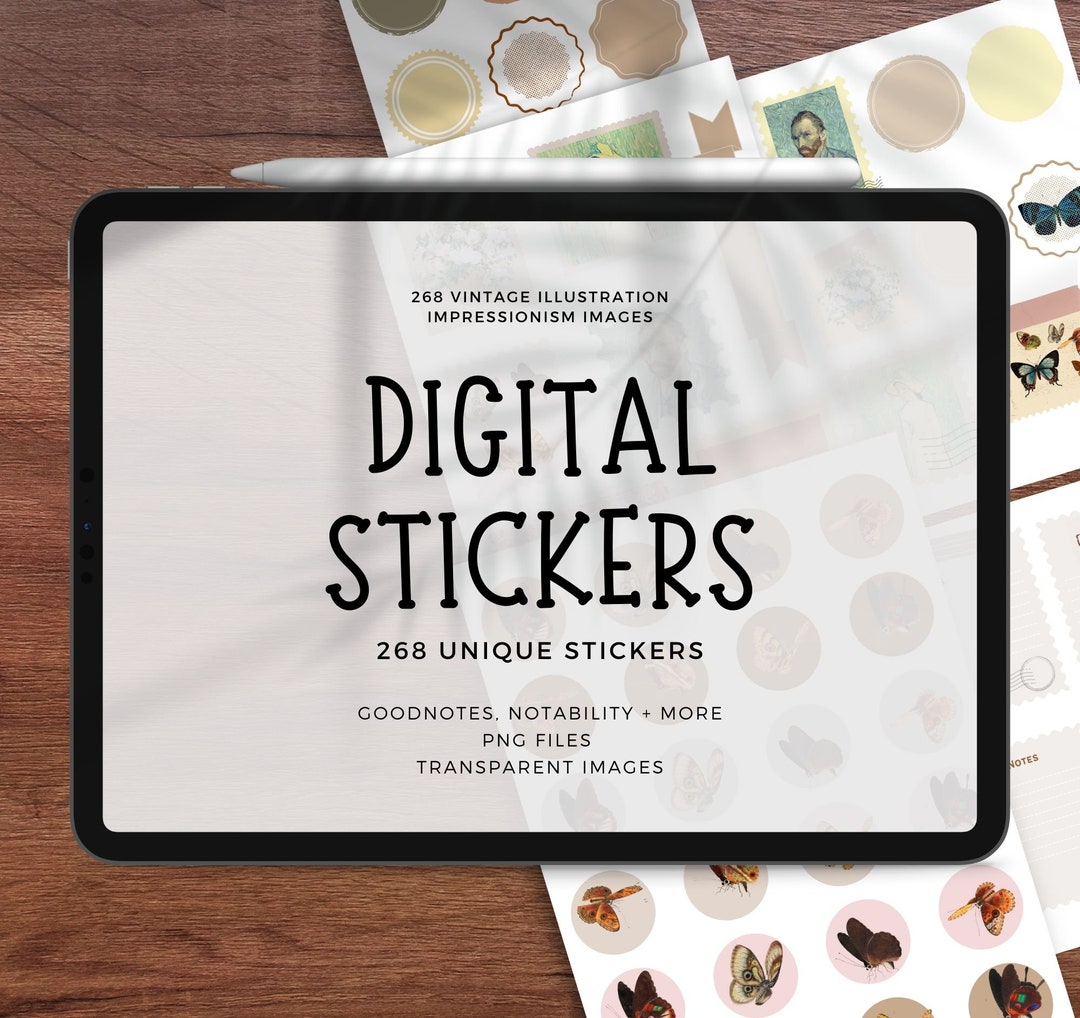 Digital Stickers | Aesthetic Vintage Digital Stickers for Goodnotes ...