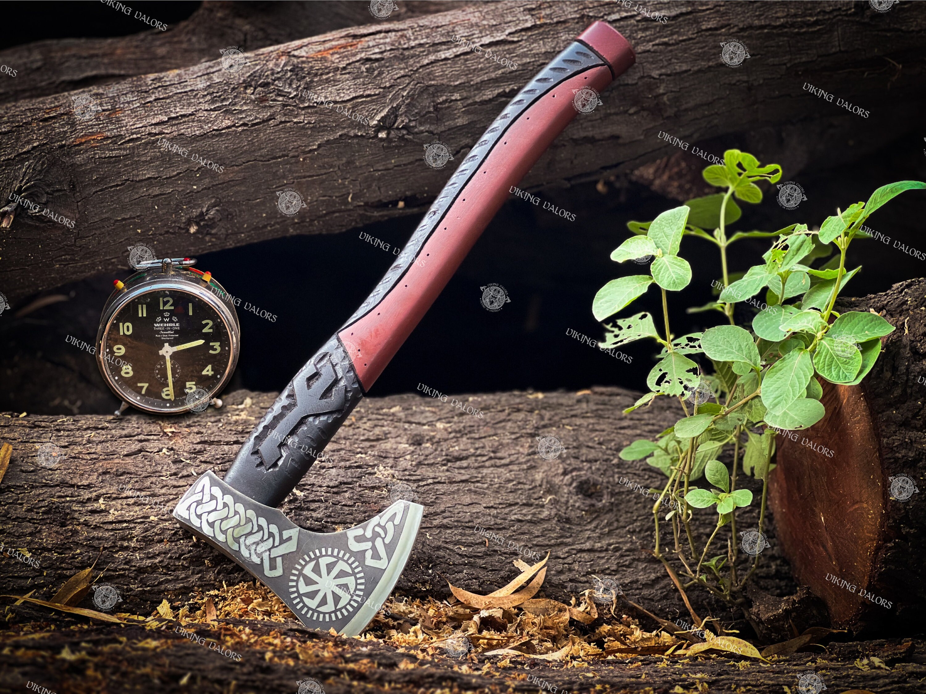 Custom Viking Axe, Ragnar Axe, Viking Axe With Etching, Bearded Camping ...