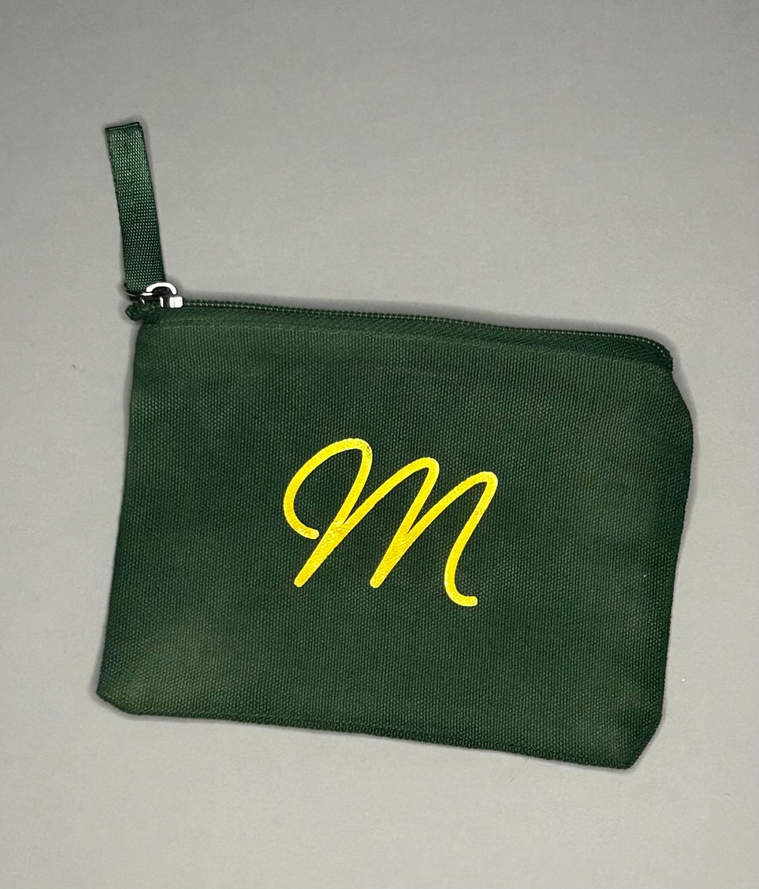 Customizable Forrest Green Letter Pouch - Etsy