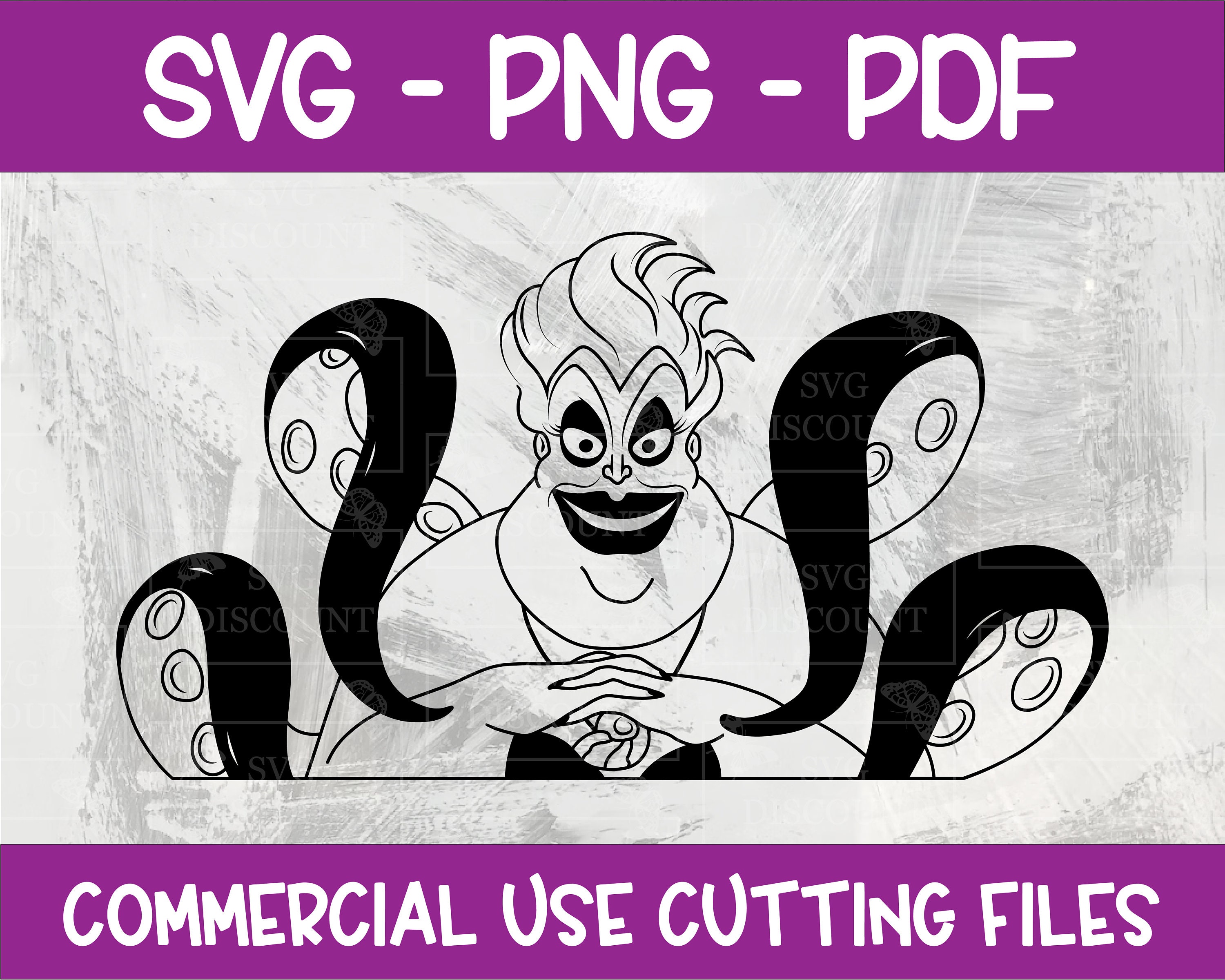 Ursula From the Little Mermaid Commercial SVG Digital Cutting File ...