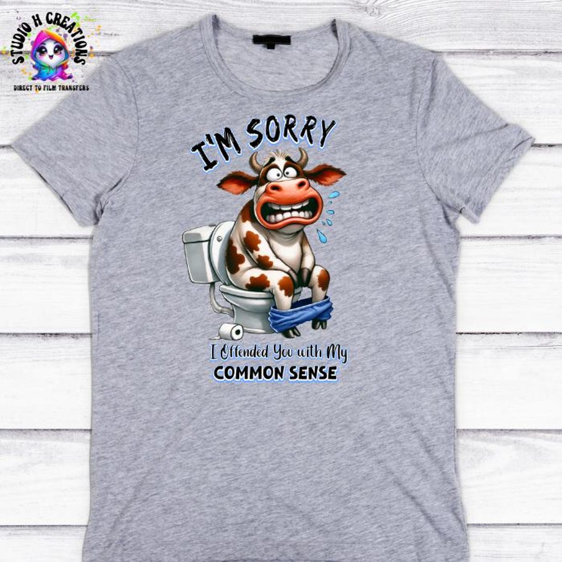 Cow I'm Sorry DTF Transfer: Funny Iron on Transfer - Etsy