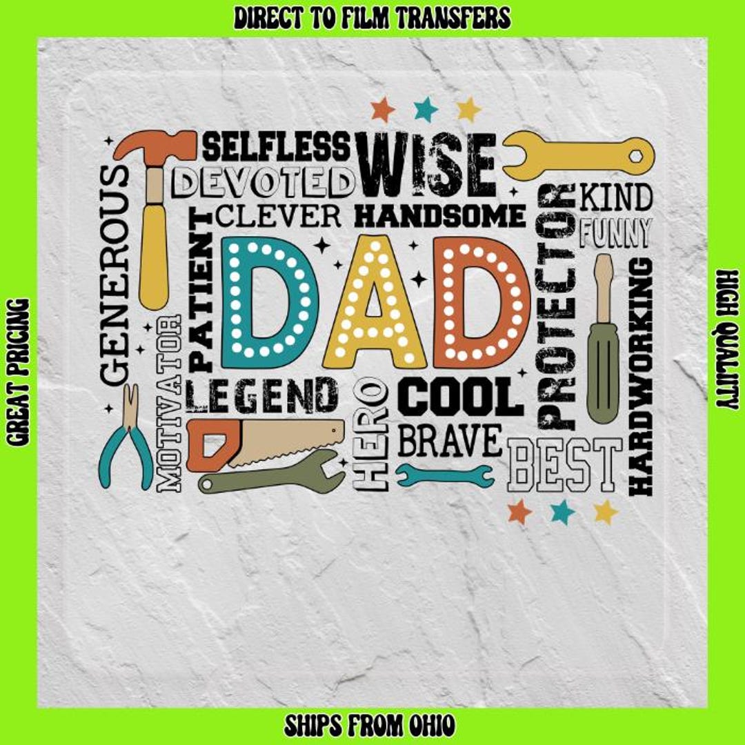 Dad Retro, Wise, Cool Direct to Film Transfers/iron on Transfers Ready to Press for T-shirts - Etsy