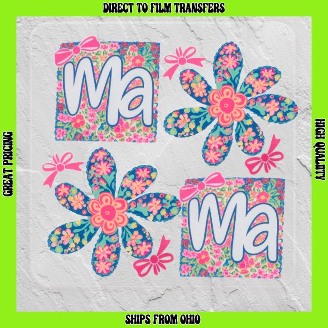 Mama Pink Floral Direct to Film Transfers/iron on Transfers Ready to ...