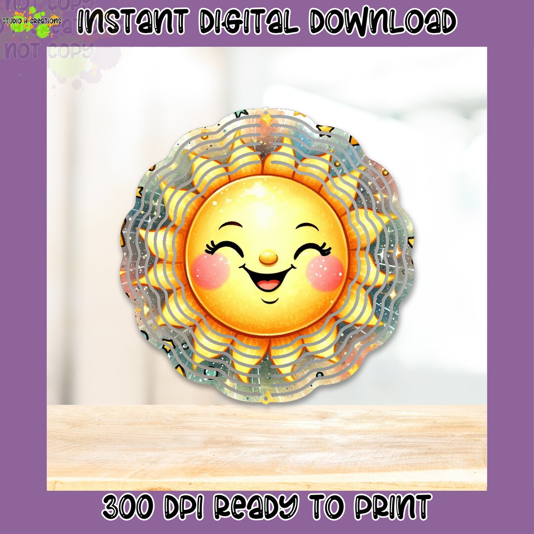 Sunshine Wind Spinner PNG File - Etsy