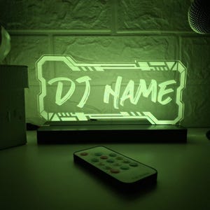 Custom DJ Name Sign, Personalized Dj Gift, Dj Logo Design, Dj Lights ...