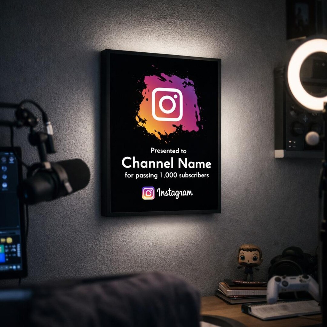 Personalized Social Media Achievement Plaque, Custom Creator Milestone ...
