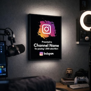 Personalized Social Media Achievement Plaque, Custom Creator Milestone ...
