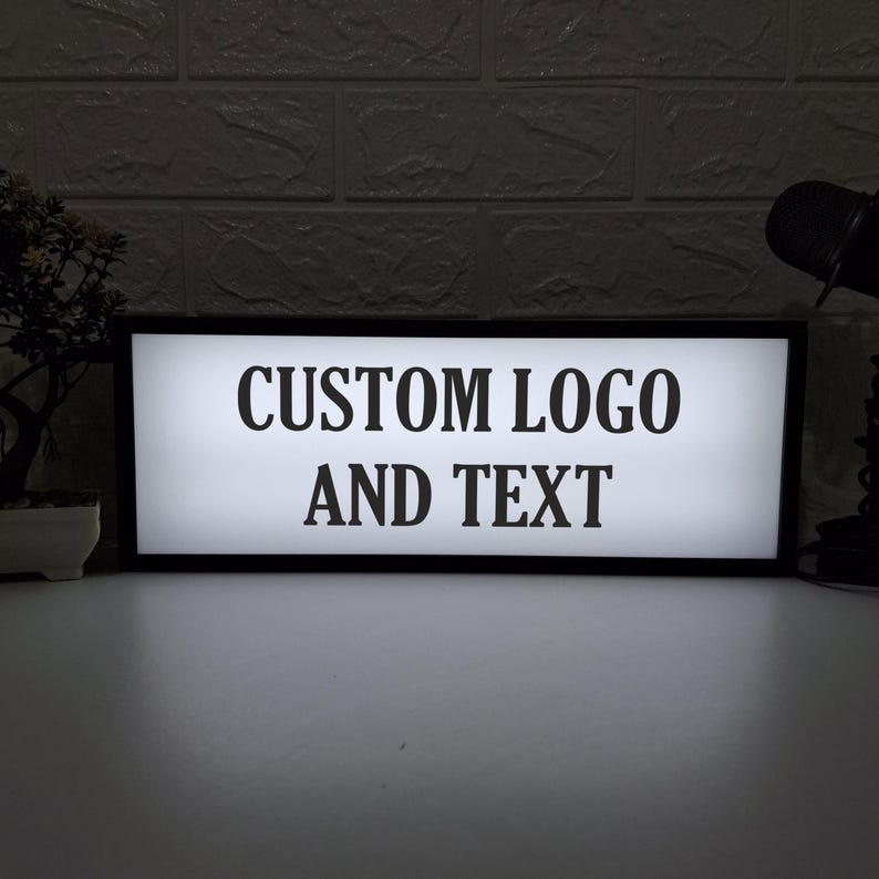 Custom Lightbox Sign – Personalized LED Store Sign With Your Logo ...