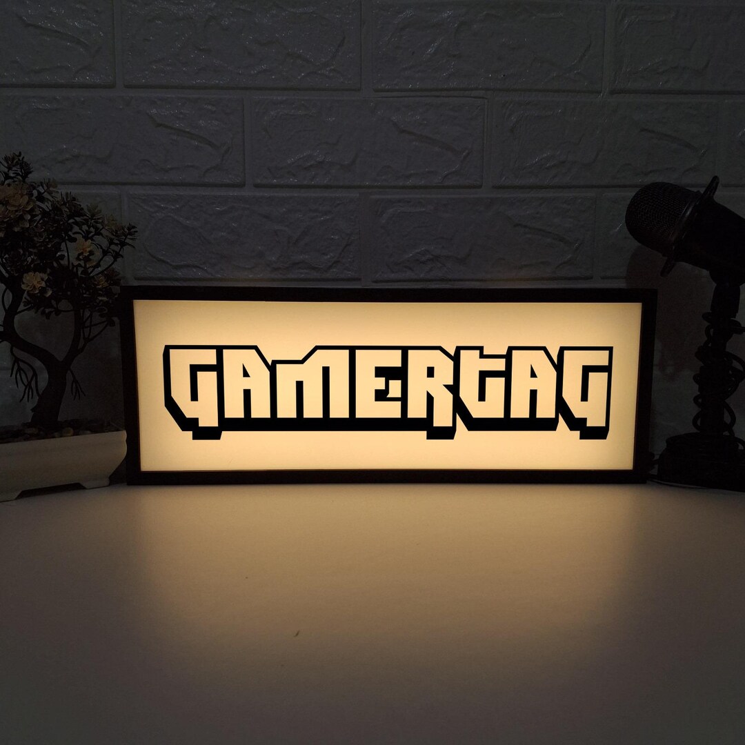 Personalized Gamertag Light Box, Custom Gamer Sign, LED Streamer Gift ...
